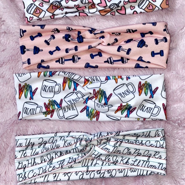 LOVE FLAIRS Headband Teacher School Knotted up Headbands Rae Flair Pens ...