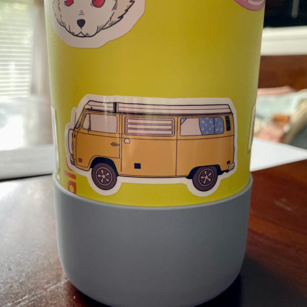 Yellow Van Sticker| Planner Sticker|laptop Decal|waterproof Sticker - Etsy