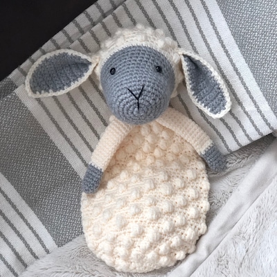 Sheep Lovey Crochet Pattern-lovable Lamb Bobble Buddy DIGITAL Pdf ...