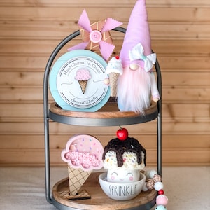 Ice Cream Tier Tray Decor I Scream You Scream We All Scream for Ice ...