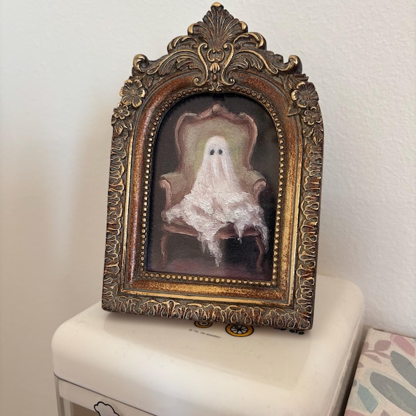 Ghost Portrait,halloween, Mini Art Print,framed - Etsy