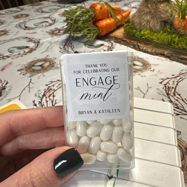 Engagement Stickers - Engagemint Stickers, Engagement Party Favors ...