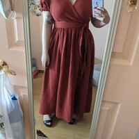 Cross Over Flared Sleeve Dress Sewing Pattern - Etsy Australia