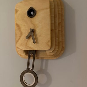 Cuckoo Clock - Layered Teardrop - Handmade - Modern - Choose Your Hand ...