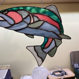Rainbow Trout Stained Glass Pattern - Etsy