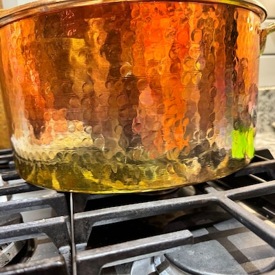 Copper Cooking Pot Set, Handmade Pure Copper Casserole Pot With Lid ...