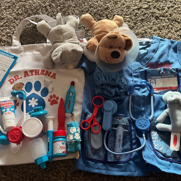 Personalized Melissa & Doug® Veterinarian Dress up Set - Kids Pretend ...