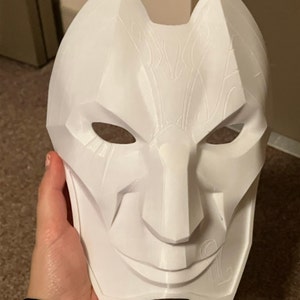 Jhin Mask Inspired by League of Legends Wearable Paintable Cosplay 3d ...