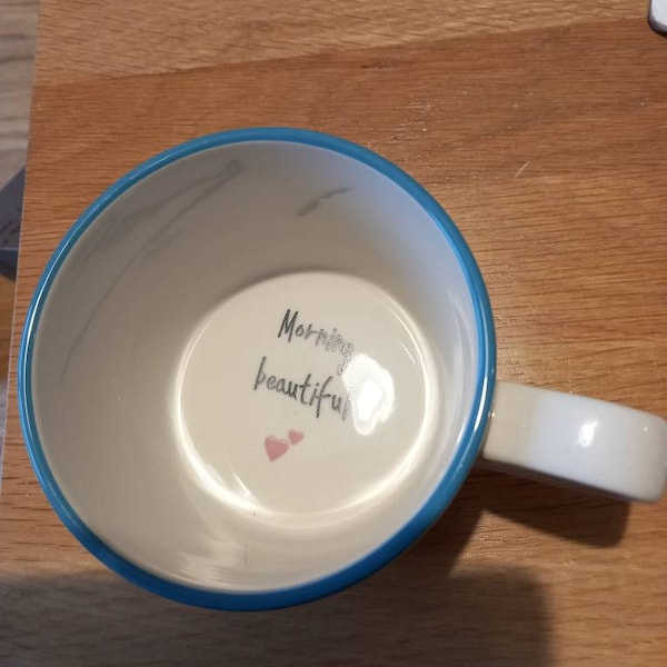 Bespoke Personalised Hidden Message Mug, Secret Message Cup ...