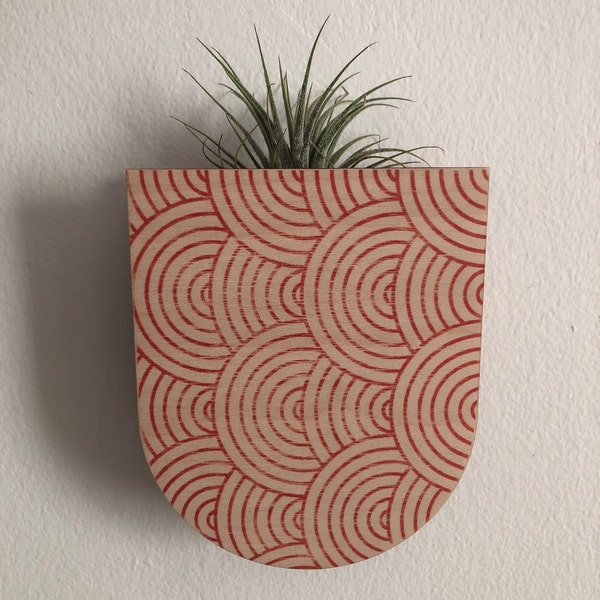 Modern Wall Vase Decor Planter, Hanging Vase for Wall, Indoor Wood ...