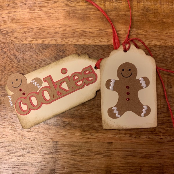 Gingerbread Man Gift Tag, Christmas Gift Tag, Christmas Cookie Tag ...