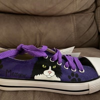 Pug Painted Sneakers Personalized Dog Canvas Shoes Custom - Etsy