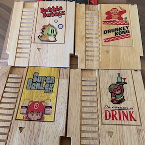 Retro 8 Bit COLOR Mini Wood Coasters With FREE SHIPPING Select up to 8 ...