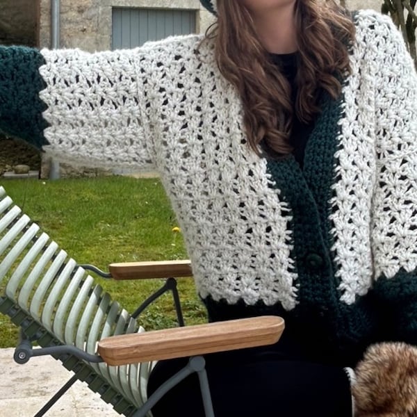 Crochet Pattern-addison Crochet Cardigan Pattern Pdf-women Crochet ...