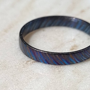 Titanium Damascus Plate / Flat Bar 3alloys Wave Pattern. - Etsy