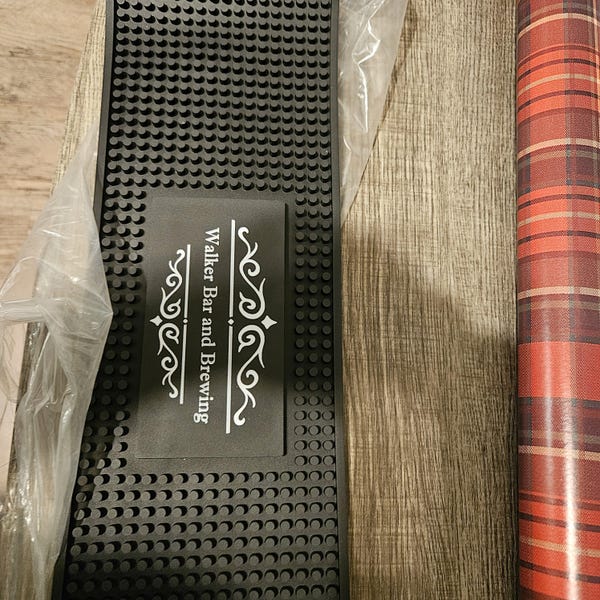 Bar Mat, Personalized Bar Mat for Home Bar Coffee Bartender Mat, Custom ...