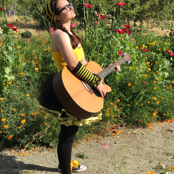 Bumble Bee Tutu Petticoat Skirt Black Yellow Trim Halloween Costume ...