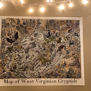 Fireco Monster, a Cryptid Centipede: Insect Bestiary Art Print - Etsy