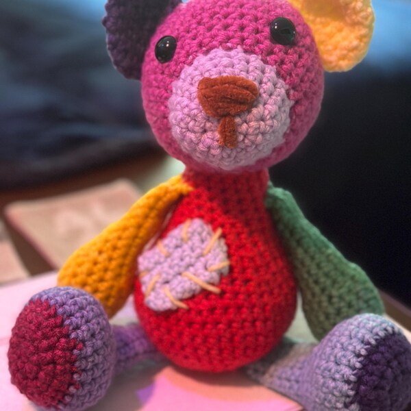 DIGITAL PATTERN: Scrappy Bear Crochet Plushie - Etsy
