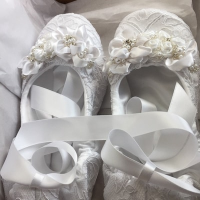 Princess Bridal Ballerina Slippersprincess Wedding Ballet Flat ...