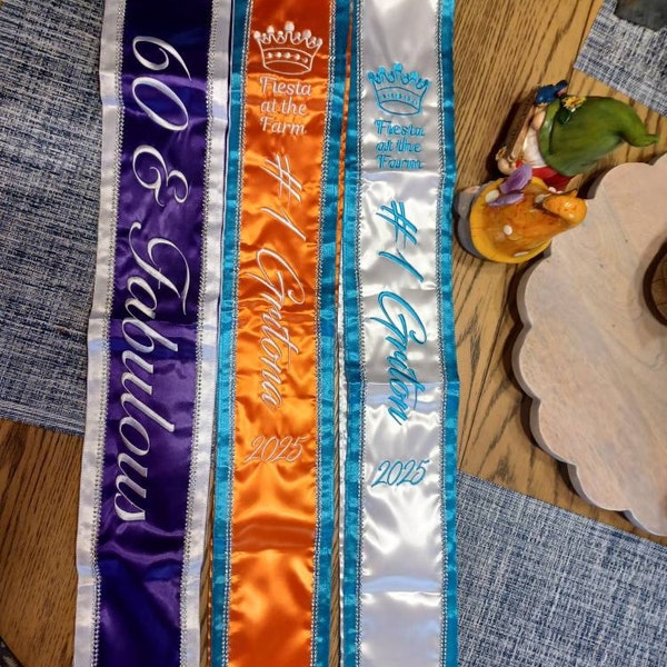 Personalized Embroidery Lace Sash Custom Lace Sash Lace Sash Customize ...