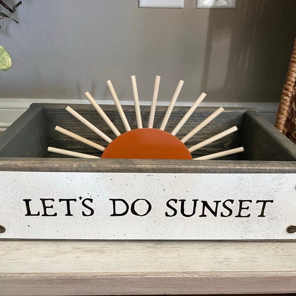 Let's Do Sunset – Beach – Decorative Storage Box - Wood Boxes With ...