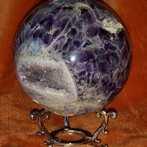Stunning Large VOLCANO AGATE Sphere With Duo Green and Pink UV Reaction ...