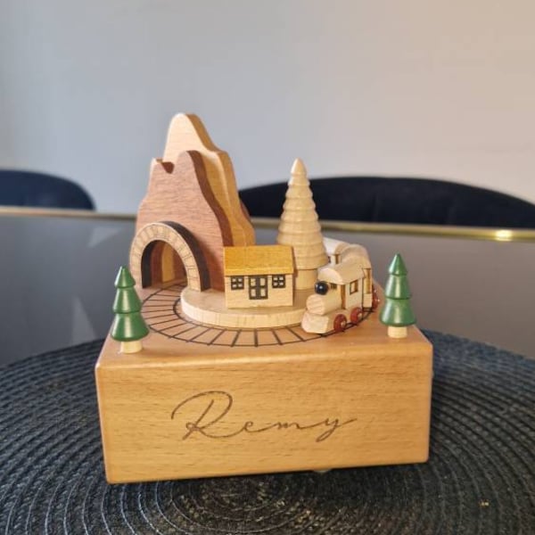 Ballet Girl Cake Birthday Music Box, Wooden Music Box, Custom Wooden ...