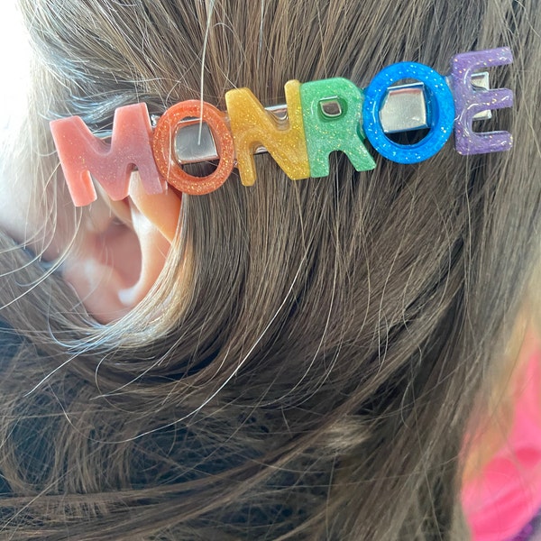 Personalized Name Hair Clips | Hair Accessories | A-Z Letters ...