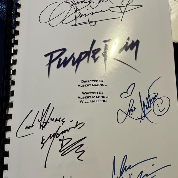 PURPLE, RAIN Signed Movie Script, Screenplay, Prince, Present, Birthday ...
