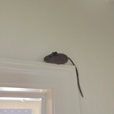 Needle Felted Life Size Mouse, Brown Mouse, Mouse Statue, Fibre Art ...