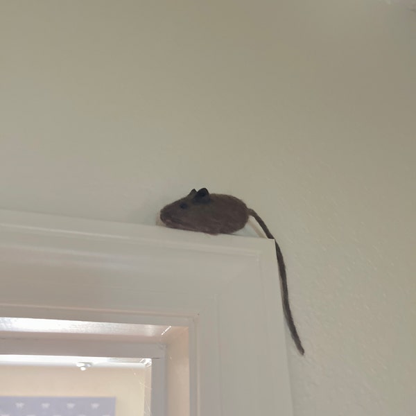 Needle Felted Life Size Mouse, Brown Mouse, Mouse Statue, Fibre Art ...