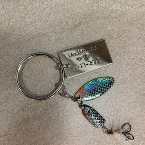 Minnow Fishing Lure Key Chain Personalize, Customized, Hooked on You - Etsy