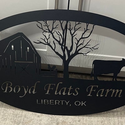Metal Farm Sign, Cattle Farm Sign,barn Cow Calf Chicken Sign,metal Barn ...