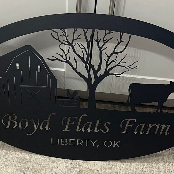 Metal Farm Sign, Cattle Farm Sign,barn Cow Calf Chicken Sign,metal Barn ...