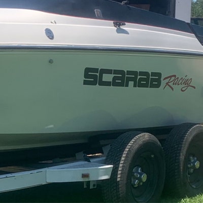 SCARAB Racing Boat Logo Decal. Free Shipping. - Etsy