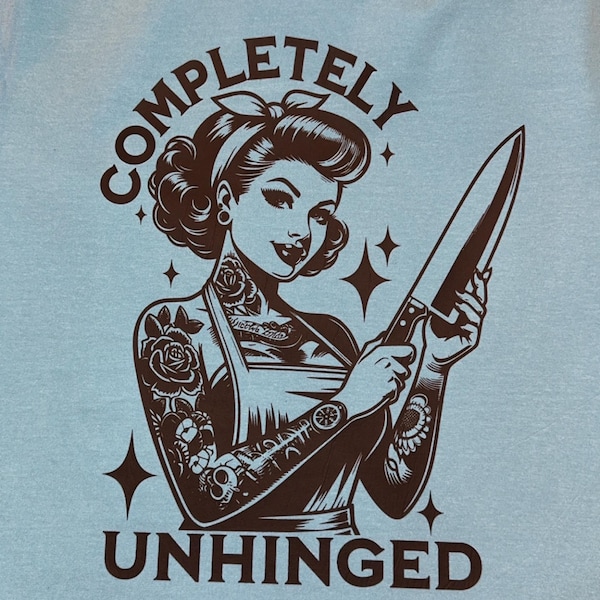 Completely Unhinged PNG | Retro Unhinged Girl PNG | Trendy Vintage ...