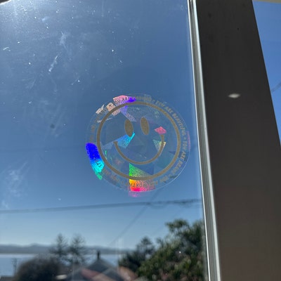 Moon Rainbow Prism Window Cling Celestial Aesthetic Cute Moon ...