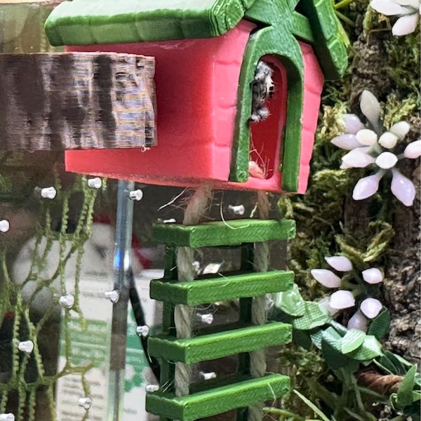 3D Printed Tree Bookshelf Jumping Spider Hide/decor - Etsy