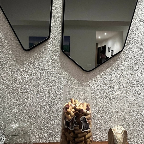 Irregular Bathroom Mirror, Asymmetrical Wall Mirror, Aesthetic Angled ...