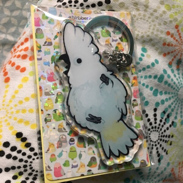 Dangling Umbrella Cockatoo Keychain - Etsy