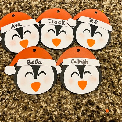 Cute Penguin Gift Tag SVG Christmas Gift Wrapping - Etsy