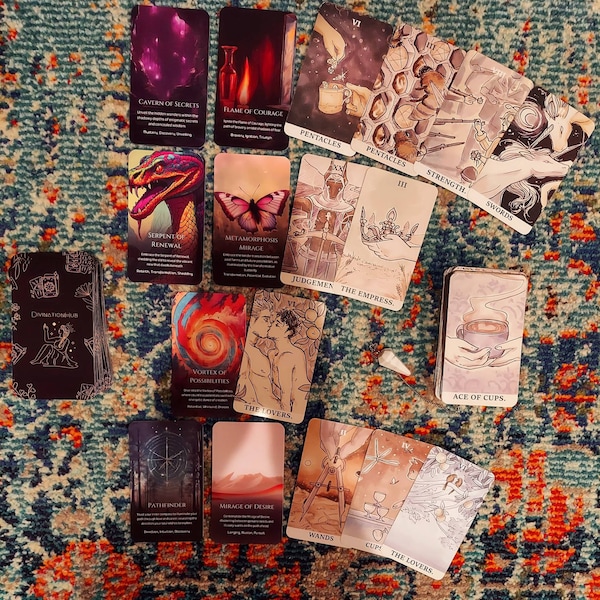 Cat Tarot Deck | Unique Cat-themed Tarot | Mystical Feline Oracle | 78 Hand-drawn Cards - Etsy