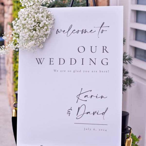 Wedding Welcome Sign, Wedding Sign, Welcome to Our Wedding Sign ...
