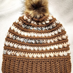 Mountain Ridge Beanie Crochet Pattern by Sheepish Stitches Toque Hat ...