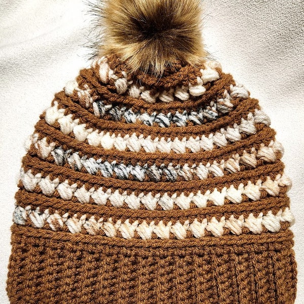 Mountain Ridge Beanie Crochet Pattern by Sheepish Stitches Toque Hat ...