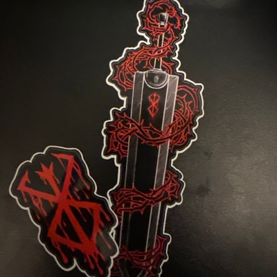 Dragonslayer Sword Sticker, Guts Sword Waterproof Vinyl Sticker, Dark ...