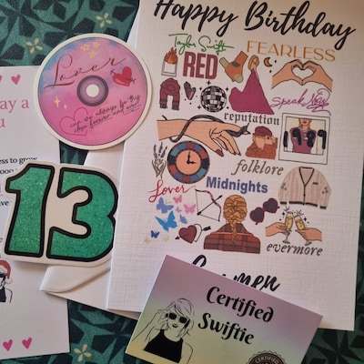 Taylor Swift Eras Inspired Birthday Card, Birthday Card for Swiftie ...