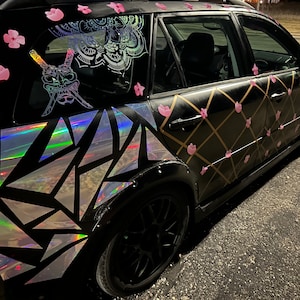 Hearts JDM Car Livery Decal Sticker Side Vehicle Wrap Bumper Sticker ...