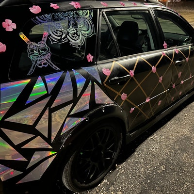 Triangles JDM Car Livery Decal Sticker Side Vehicle Wrap Bumper Sticker ...